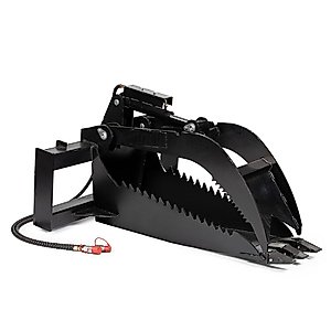 Titan Attachments Extreme Duty Stump Bucket Grapple Attachment, Universal Quick Tach Mounting Style, Ideal for Tree Stumps, Roots, Buried Rock, Single 3,000 PSI Cylinder