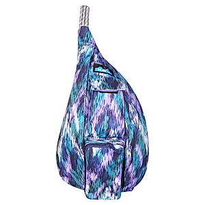KAVU Mini Rope Sling Pack with Adjustable Rope Shoulder Strap - Glacier Ikat