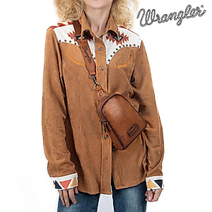 Wrangler Vegan Leather Crossbody Bag Small Sling Bag for Women