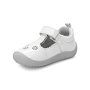 Stride Rite 360 Girls Cheyenne Mary Jane Flat, White, 5 Toddler US