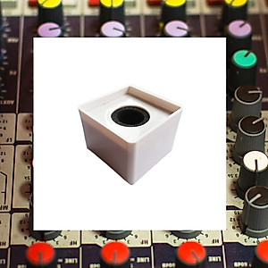 Actopus 4pcs White Microphone Cube Interview Square Mic Flag Studio Equipment