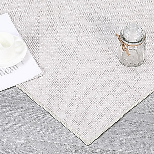 GAOMON Machine Washable Area Rug 5x7 Modern Solid Weaving Textured Area Rug for Living Room Bedroom Farmhouse Non-Slip Stain Resistant Accent Rug Carpet for Home Decor Floor Decoration, Cream