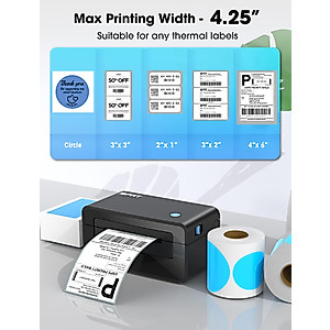 iDPRT Thermal Label Printer SP410 Thermal Shipping Label Printer, 4x6 Label Printer, Thermal Label Maker, Compatible with Shopify, Ebay, UPS, USPS, FedEx, Amazon & Etsy, Support Multiple Systems