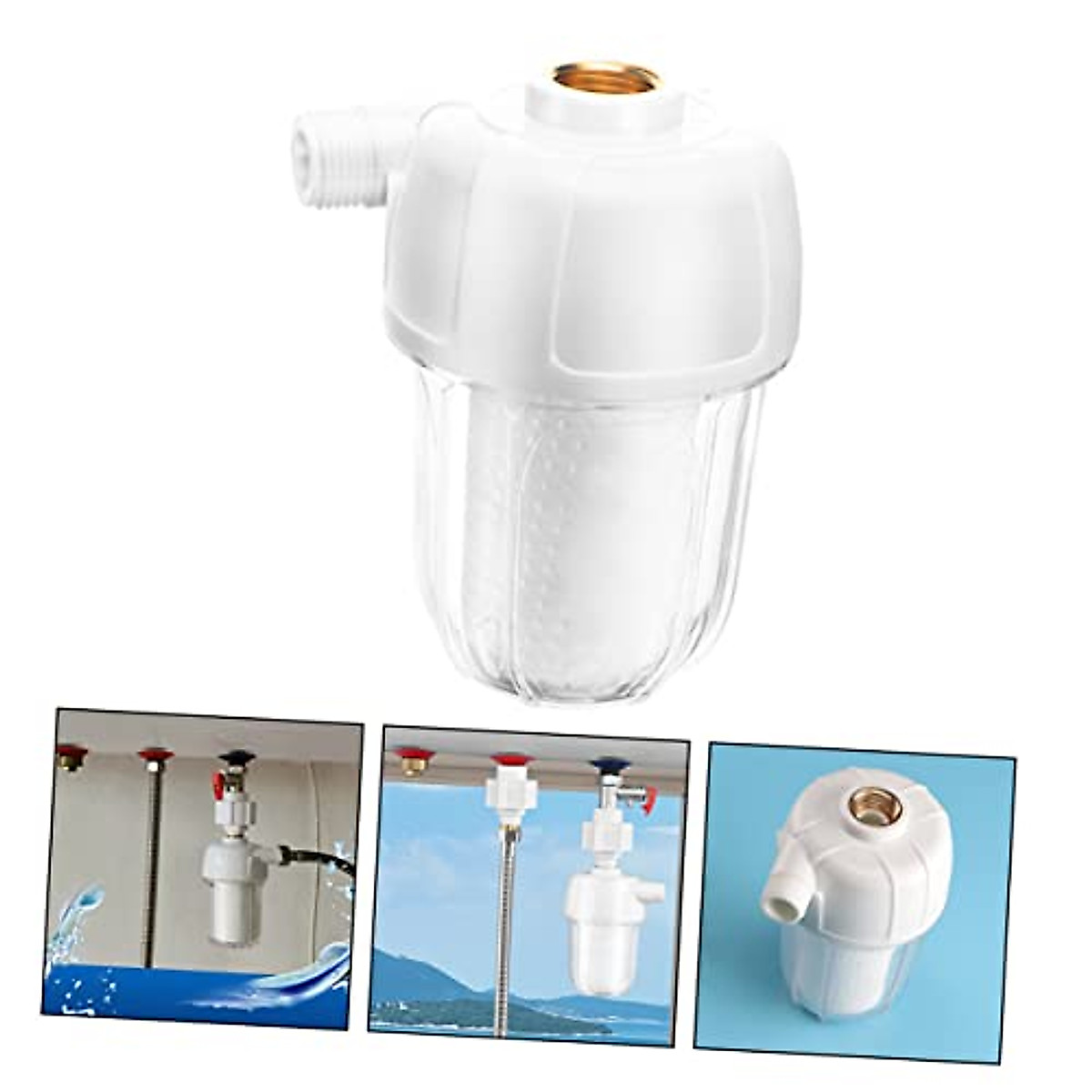 PLAFOPE 2pcs Filter Compact Washer flushable Shower Water Small Laundry Machine Small hot Water heaters Front Load Washer Plastic Heater Purifier White Water Washing Machine pp Cotton