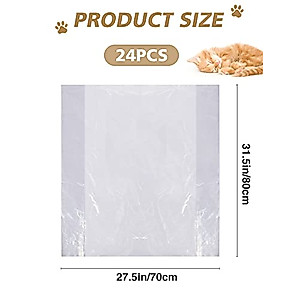 24 Pcs Litter Pan Liners Fit for Petmate Brand, Compatible with Top Entry Litter Pans Model, Durable Thickened Replacement Liner Bags for Disposal of Cat Waste