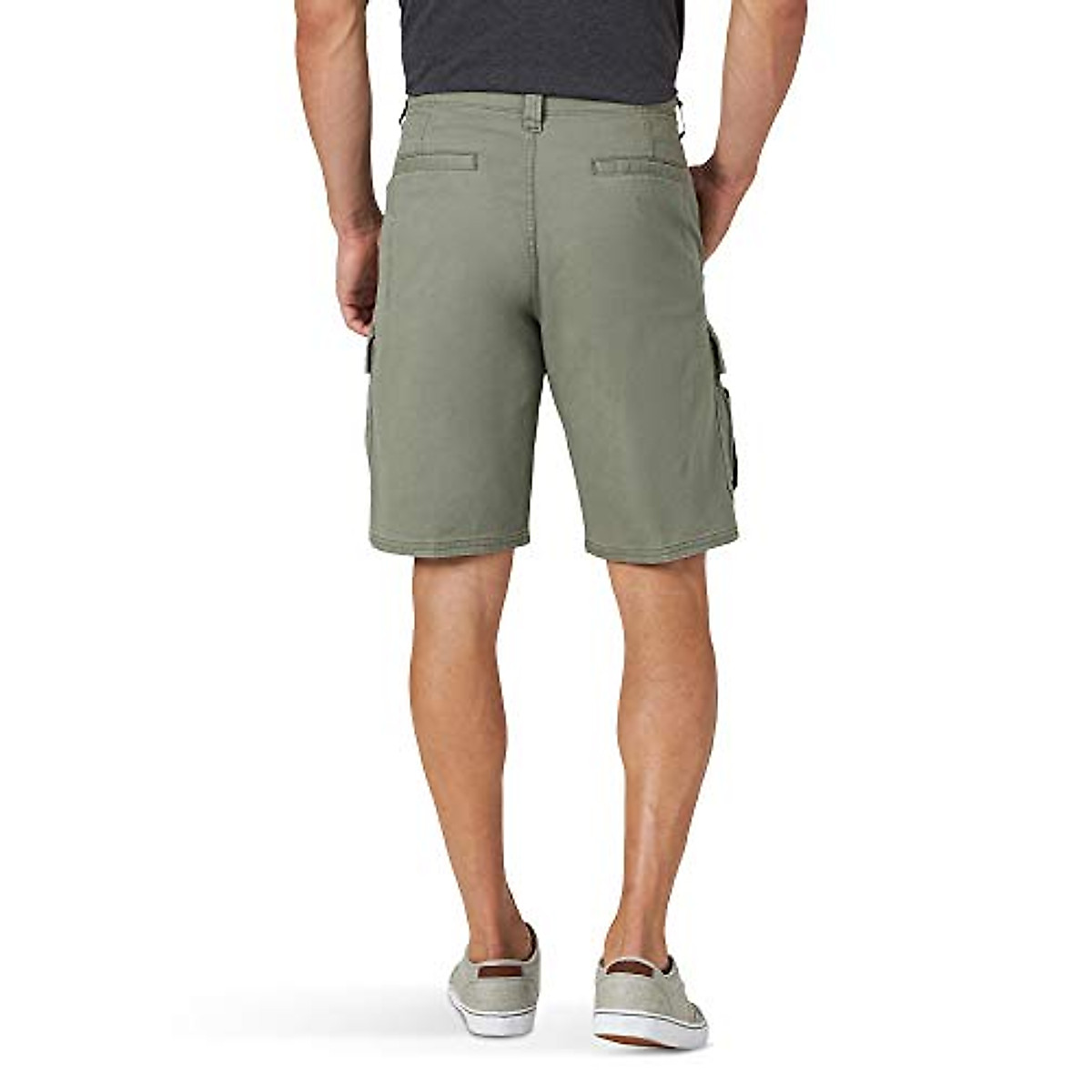Wrangler Authentics Men's Classic Cargo Stretch Short, Dusty Olive, 36