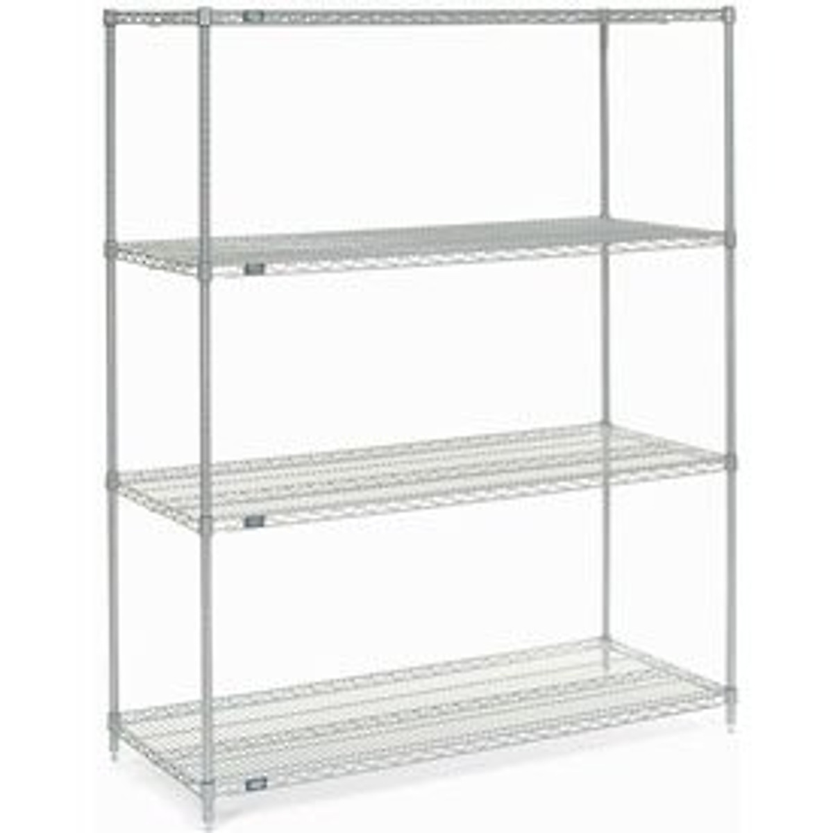 Nexel Chrome Wire Shelving, 54" W X 24" D x 74" H