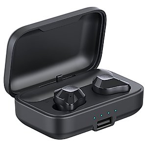 True Wireless Earbuds Bluetooth in Ear Headphones for iPhone Android Blue Tooth 5.0 Ear buds TWS Cordless Earbuds for PC TV Listening Audifonos Inalambricos Wireless Earphones with LED Power Display
