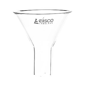 EISCO Powder Funnel, 55mm - 60º Angle - Plain Stem, 20mm - Borosilicate Glass
