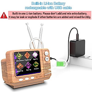 Retro Handheld Games Console with 308 Classic Games 3 Inch Screen Mini TV Video Games Player Support AV Output Electronic Games Xmas Gift for Boys Girls 4-12