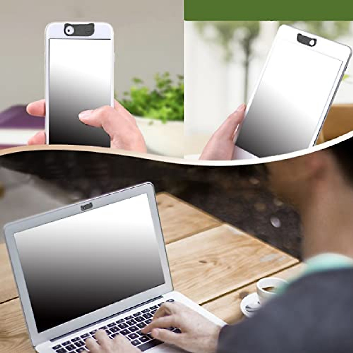 SOLUSTRE Desktop Computers 3pcs Wipe Lens Smartphone Patch Camera Covers Webcam Anti-Hacker Computor Round Thin Ultra with Phone Cover Hole Computer Laptop Hood Cloth Mobile Slide Ear Webcam Cover