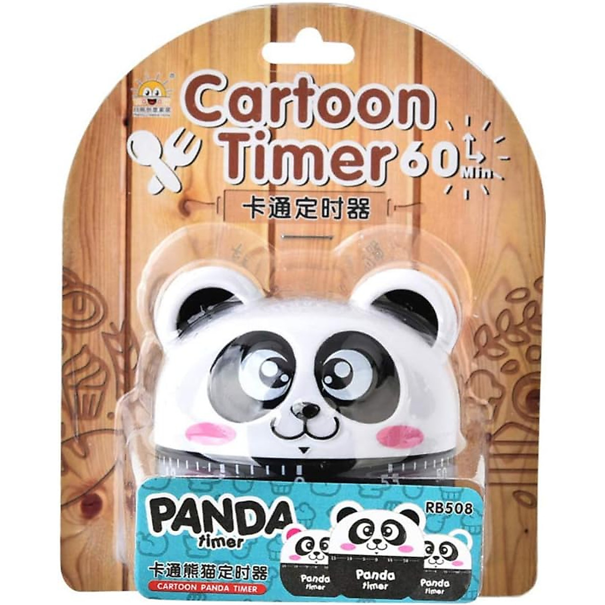 DOITOOL Kitchen Timer Cute Cartoon Animal Countdown Timer Black Panda Bear Cooking Alarm Clock for Cooking Baking Students Sport Game Reminder
