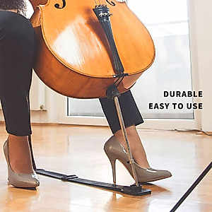 Cheerock Non-slip Cello Endpin Anchor Stopper Rest Holder Stand Anti-slip Device for Cello Adjustable Cello Endpin Strap with Thickened Foam Pad, Great for Cellist Practice Performance