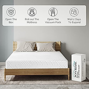 JOYRIDE SLEEP Memory Foam Mattress,12 Inch,Infused Bamboo Charcoal,Cooling Gel Infused, Medium Firm,Pressure Relief,Bed in a Box (Twin Size)