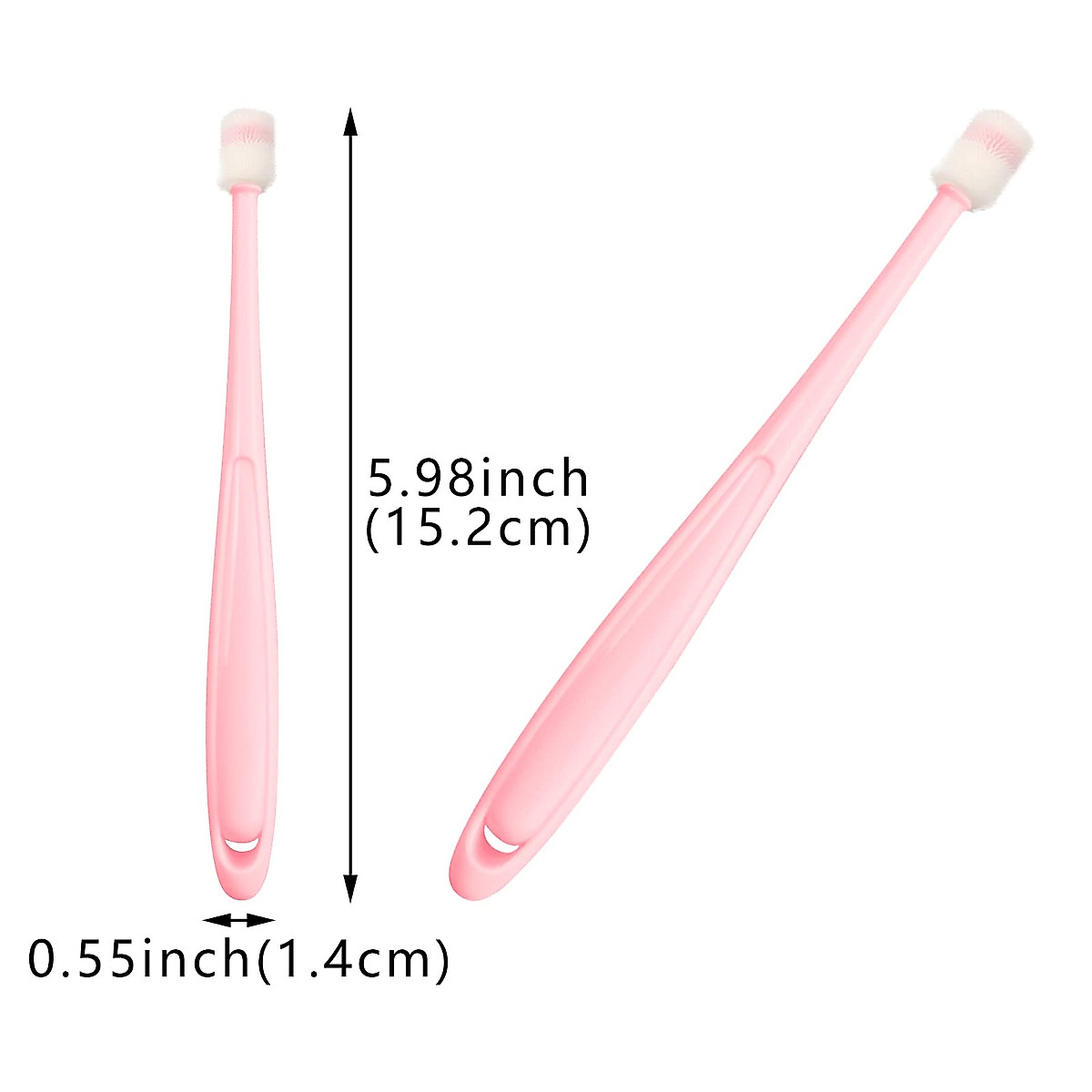 Thinslimer 4 Pack Cat & Dog Toothbrush 360 Degree Cleaning Soft Bristled Brush Dental Care Protect Teeth Deep Pet Tooth Easy to Carry Cleaning Tools for Pet Cat Dogs (Pink+Green)