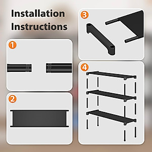 Long Shoe Rack-Shoe Organizer 2 Tier Shoe Rack for Closet Front Door Entryway Garage, Stackable Free Standing and Freely Combinable Shoe Storage, Space Saving Small Shoe Shelves.