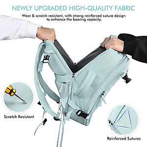 Beraliy Large Travel Backpack for Women Airline Approved, Carry On Backpack,17.3 Inch Laptop Backpack, Personal Item Bag Casual Daypack Backpacks,Mint Green