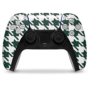 WraptorSkinz Skin Wrap compatible with Sony PS5 DualSense Controller Houndstooth Hunter Green (CONTROLLER NOT INCLUDED)