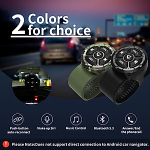 Jaesien Bluetooth Media Button Remote,Waterproof Wireless Music Controller for Car Bike Motorcycle,Steering Wheel Control Button Compatible for iPhone/Android Phone Black