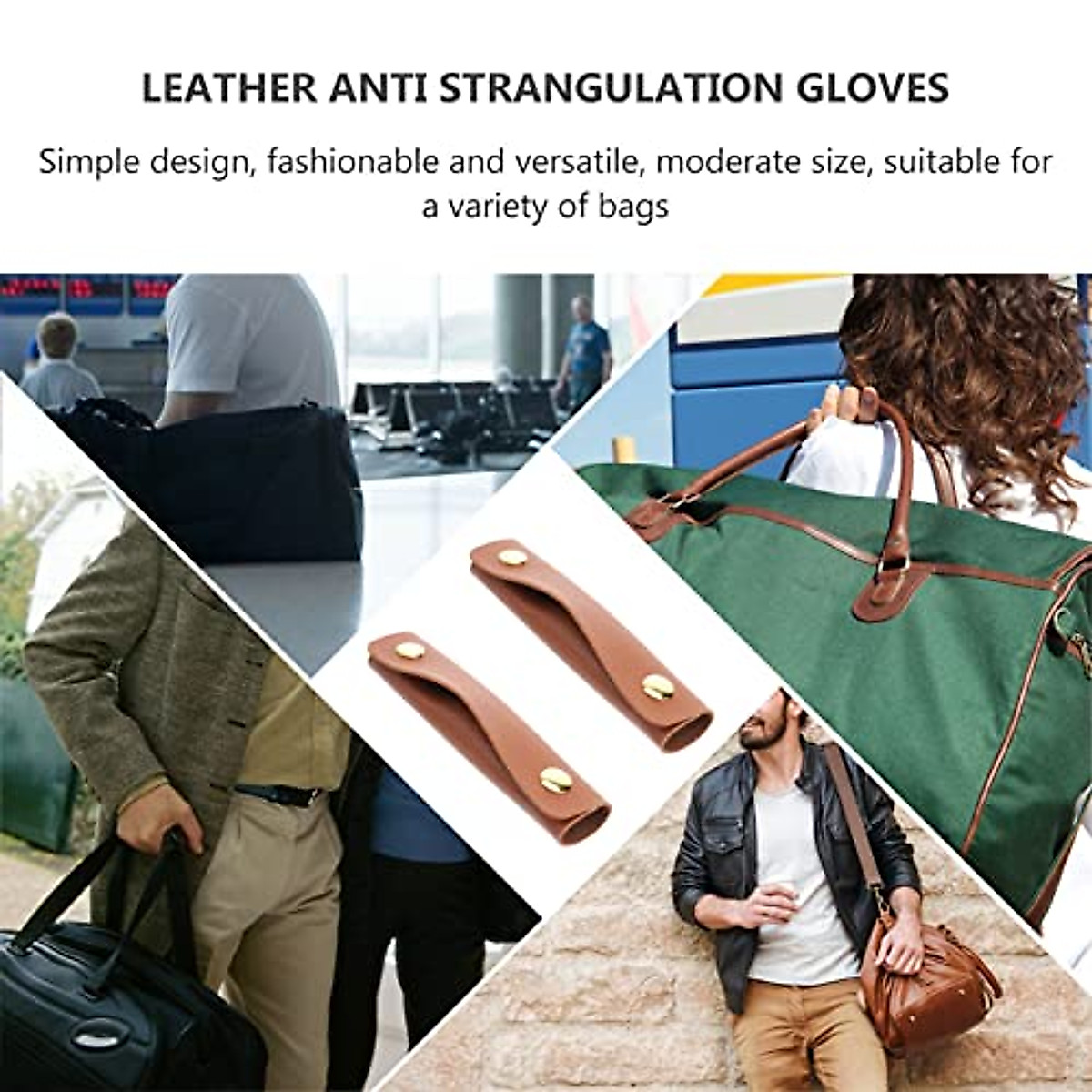 PRETYZOOM Laptop Stand 2pcs Handbag Handle Leather Wrap Cover Luggage Bag Grip Protector Saddle Soft Purse Strap Pad Identifier Grocery Bag Holder Handle Carrier Tool Drawer Handle Brown Boys Backpack