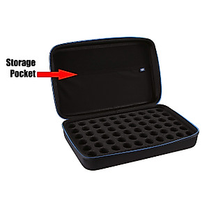 2TUFF Alcohol Ink Storage Case and Paint Carry Case - Fits up to 60 Bottles - Alcohol Ink Case and Miniature Paint Organizer for Ink and Paints with Foam Insert and Inner Storage Pocket