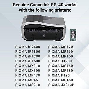 Canon 0615B013 PG 40 Twin Pack Original Ink Tank, Black