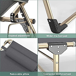 ABaippj Zero Gravity Recliner - Reclining Outdoor Sun Lounger - Relaxer Chair for Patio Decking Gardens Camping