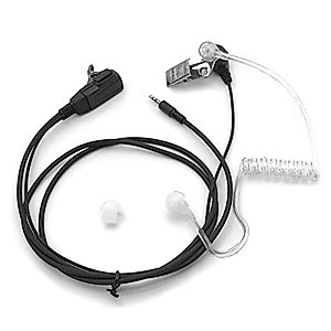 NEWASHAN Earpiece Headset Replacement for Cobra microTalk Radio ACXT145 ACXT645 CXT345 CXT395 CXT565 CXY800 PX880 RX385 Walkie Talkie Covert Acoustic Tube PTT Handsfree with Mic (Straight Plug)