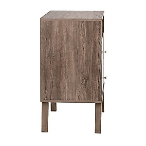 Prepac Milo 2-drawer Tall Nightstand with Open Shelf, Drifted Gray and White