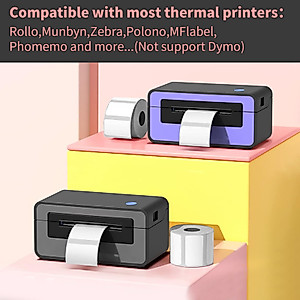 OausTect 2.25" X 1.25" Thermal Label, Perforated Sticker for Barcode and FBA Address, Adhesive Shipping Label, Compatible with Rollo and Zebra Desktop Printers, 12 Rolls, 12000 Labels