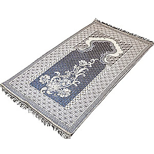 Ottoman Turkish Style Muslim Prayer Rug, Floral Pattern Prayer Mat (One Thin Prayer Rug)