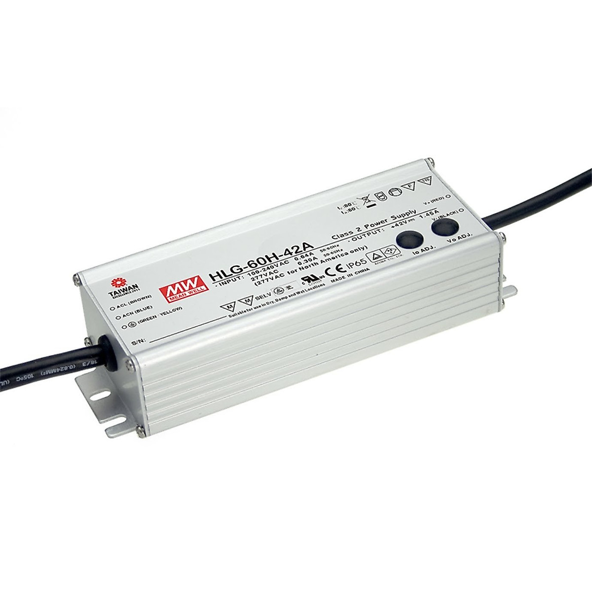 MEAN WELL original HLG-60H-36A 36V 1.7A meanwell HLG-60H 36V 61.2W Single Output LED Driver Power Supply A type
