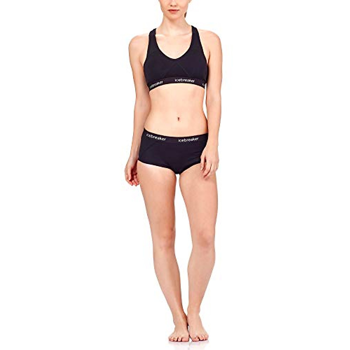 Icebreaker Merino Sprite Hot Pants Underwear for Women, Merino Wool Base Layer - Lightweight, Soft Women’s Panties for Cold Weather Activities - Thermal Underwear, Black, Small