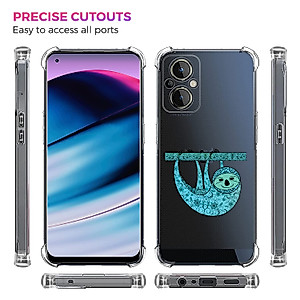 Glisten - OnePlus Nord N20 Case, OnePlus N20 5G Case - Teal Floral Sloth Design Printed Slim Fit Clear Transparent Soft TPU Shockproof Designer Back Case/Cover for OnePlus Nord N20.