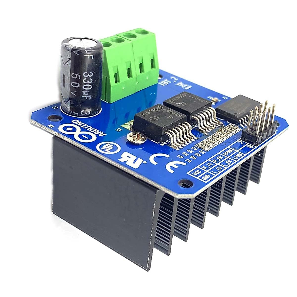 Kiro&Seeu Double BTS7960B DC 43A Stepper Motor Driver Module H-Bridge PWM Driving Board Compatible with Arduino Smart Car Raspberry Pi