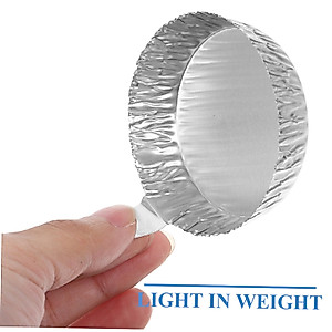 SEWOART 50Pcs Aluminum Foil Weighing Plates Disposable Weighing Trays for Labs Sample Weighing Pans Lightweight Aluminum Foil Pans for Accurate Measurements