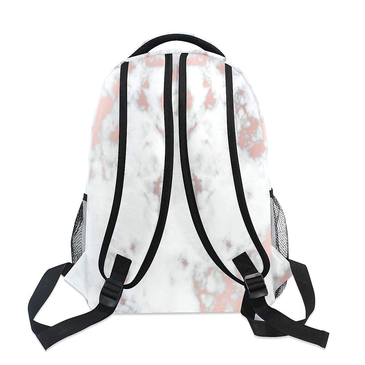 Cute Rose Golden Marble Girls Backpacks for Elementary School Bookbag 3rd 4th 5th Grade One Size