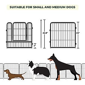 FXW Aster Dog Playpen for Camping/Yard, Silver