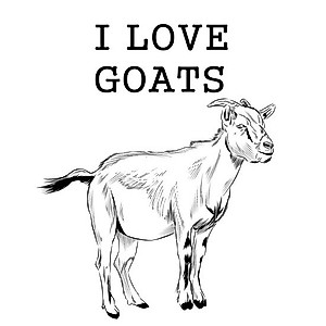 CafePress I Love Goats Mugs Ceramic Coffee Mug, Tea Cup 11 oz