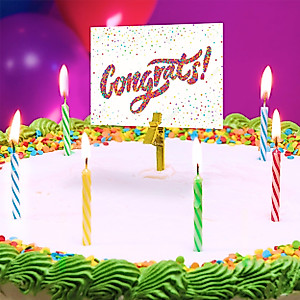 BEST PARTY EVER! Cash Stash Cake Surprise Candle Set, Pull Out Money Box for Birthday Cake with 24 Candles, Holds Up to 40+ Bills, Birthday Cake Topper