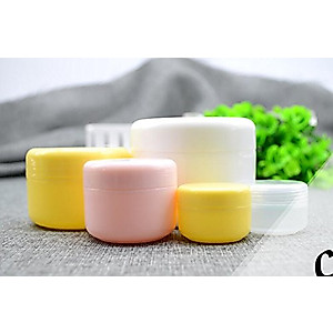 8 Oz (250g) White Plastic Jar with Dome Lid Refillable Make-up Cosmetic Jars Empty Face Cream Lip Balm Lotion Storage Container Pot Case Holder (Pack of 6)