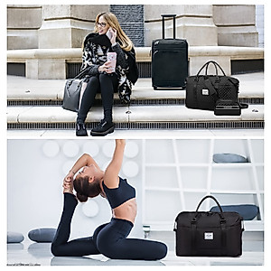 LOVEVOOK Weekender Bag for Women Cute Travel Tote Bag Gym Duffel Bag with Toiletry Bag Carry On Bag Overnight Bag with Wet Pocket Hospital Bag for Labor and Delivery