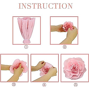 IGUO 3D Paper Flowers Gold Black Graduation Craft Paper Flowers,6PCS Paper Pom Pom Backdrop Photo Booth for Baby Shower Decor Centerpiece Wedding Birthday School Party Idea