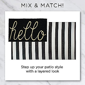 DII Natural Coir Doormat Outdoor Welcome Mat, 17x29, Greenery