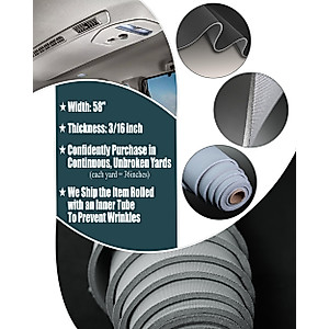 3/16 Foam Backed Automotive Flat Knit Headliner Fabric 60 Wide Sold by The Yard (Marble)