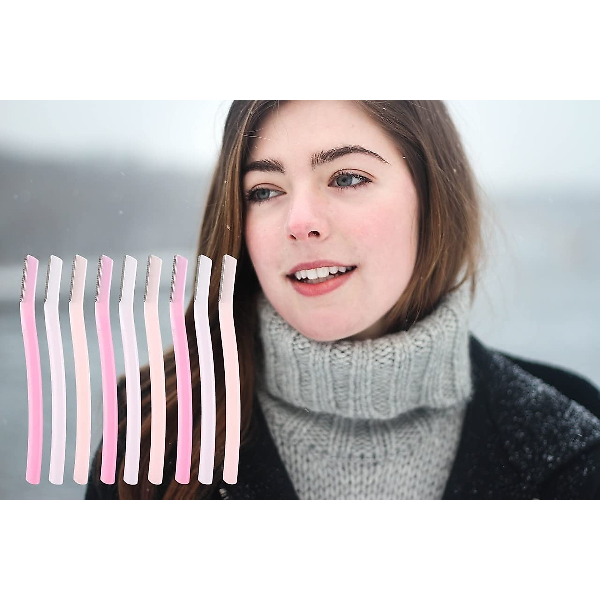 Facial Razor Large for Women Pack of 9(3pcs x 3 packs) Includes MAYAX Original Oil Blotting Paper japan import