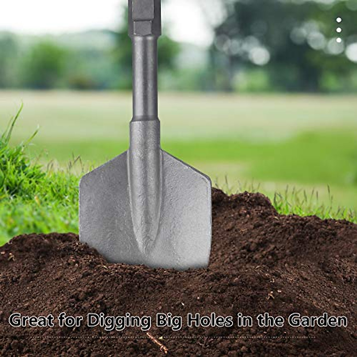 Clay Spade Chisel Bit for Demolition Jack Hammer, A-KARCK 1-1/8" Hex Shank Asphalt Cutter Chisel 17.5" Long, Alloy Steel Construction