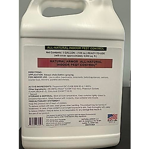 Peppermint Repellent for Indoor Pest Control - All Natural & Safe Spray for Outdoor Use. Natural Armor Indoor Pest Control. 128 Oz Gallon, Refill