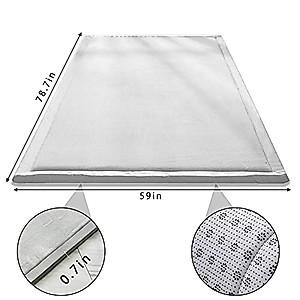 Eanpet Soft Tatami Mat 5' x 7' Area Rug Pad Non-Slip Memory Foam Carpet Large Playmats for Kids Crawling Mat Anti-Skid Doormats Living Room Bedroom Mat Women Gym Mat (Grey)