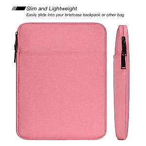 9-11 Inch Tablet Sleeve Case Bag for iPad 10.2 2021-2019, iPad 10th 10.9 2022, iPad Pro 11 M4/Air 11 M2, iPad Air 5/4 10.9, Samsung Galaxy Tab A8 10.5, Fit Apple Smart Keyboard, Pink